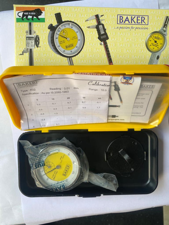 Buy BAKER KO2 / DIAL GAUGE PLUNGER TYPE (0.01 MM L.C., 10 MM RANGE ...